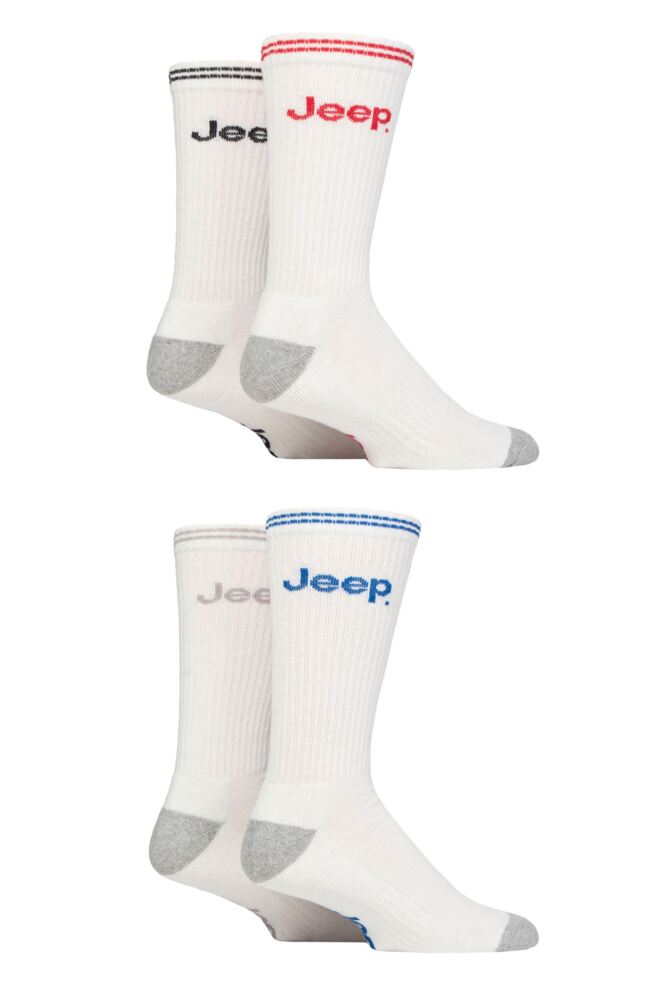 Mens 4 Pair Jeep Cushioned Crew Sports Socks – jeepsocks
